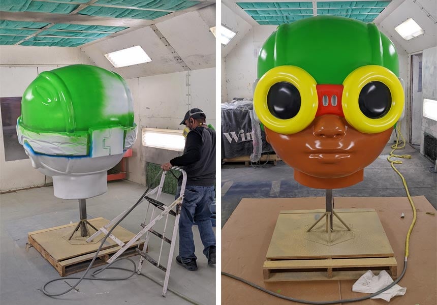 How Artist Hebru Brantley's Giant Flyboy Sculptures Are Made