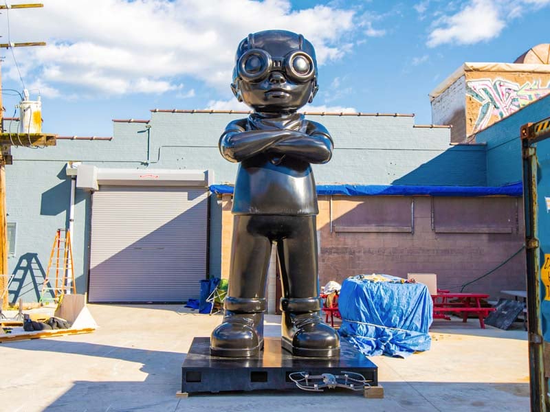 How Artist Hebru Brantley's Giant Flyboy Sculptures Are Made