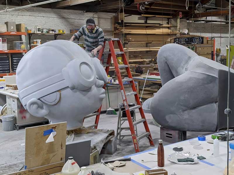 How Artist Hebru Brantley's Giant Flyboy Sculptures Are Made